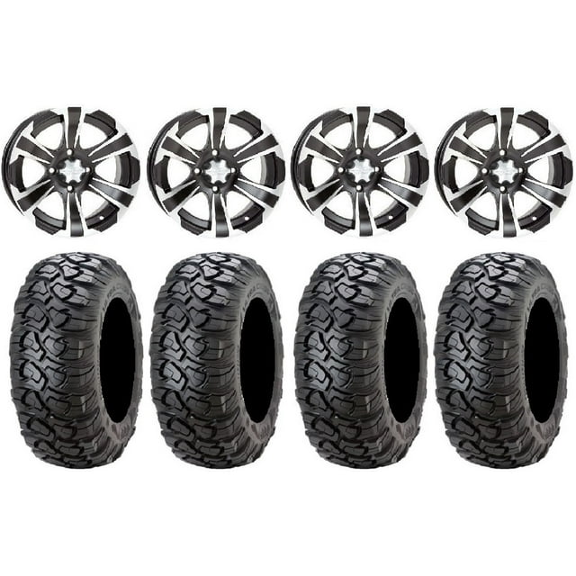 ITP SS312 12" Wheels Black 23" Ultra Cross Tires Polaris RZR 170 Honda ...