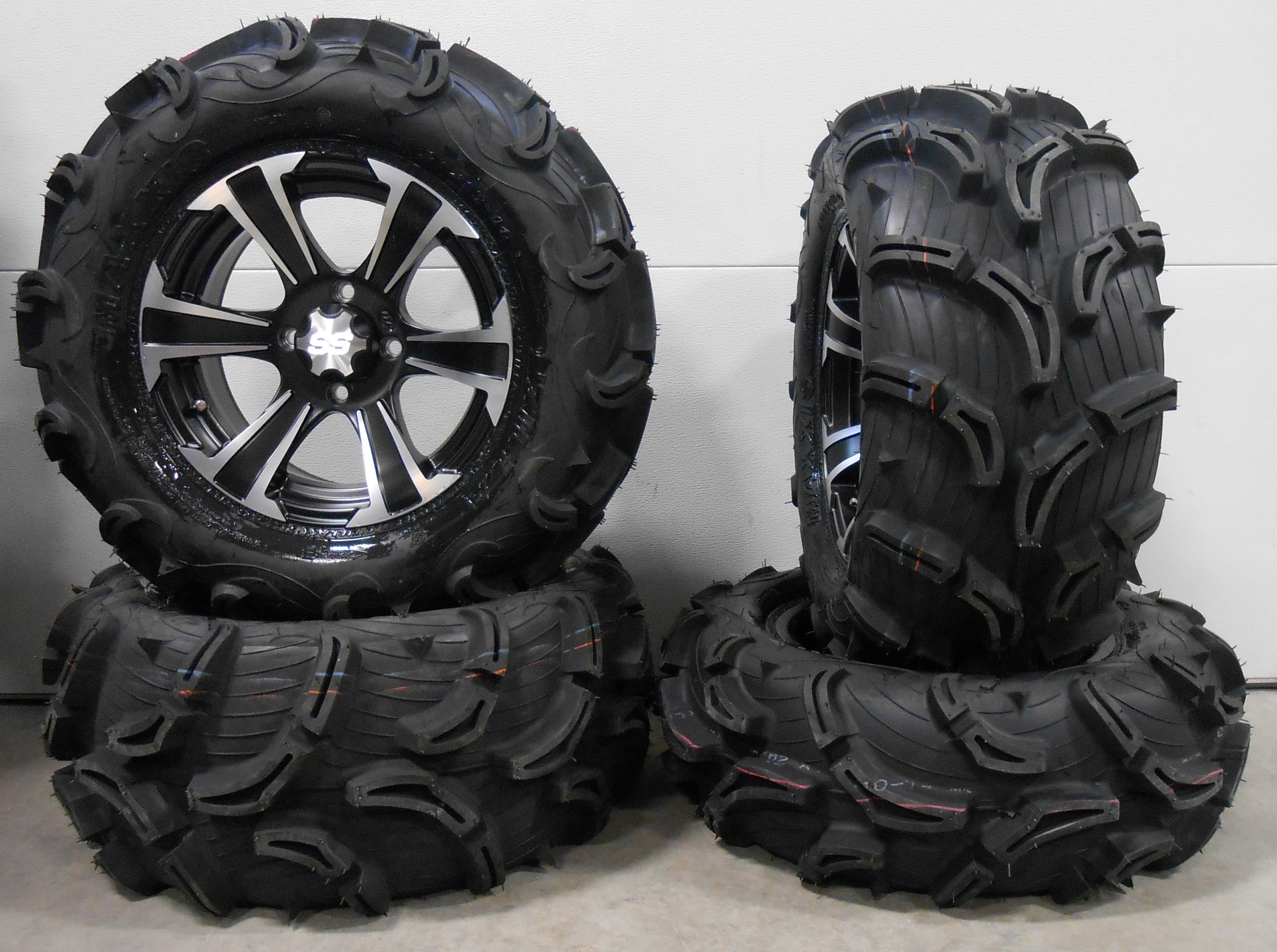 ITP SS312 14" Wheels Black 27" Zilla Tires Honda Foreman Rancher SRA ...