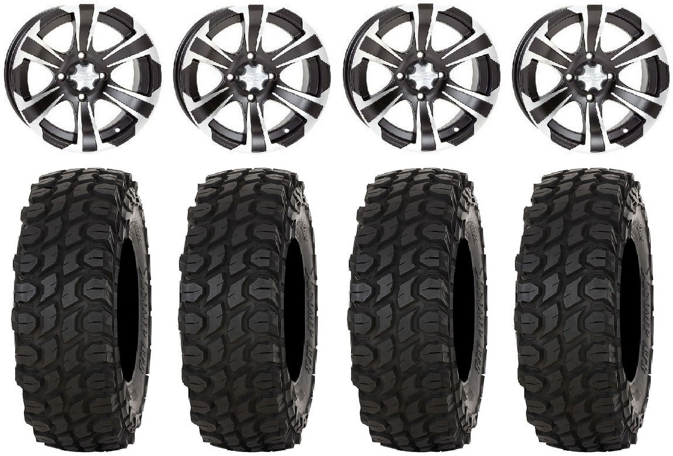 ITP SS312 14" Wheels Black 32" XComp ATR Tires Yamaha Viking Wolverine ...