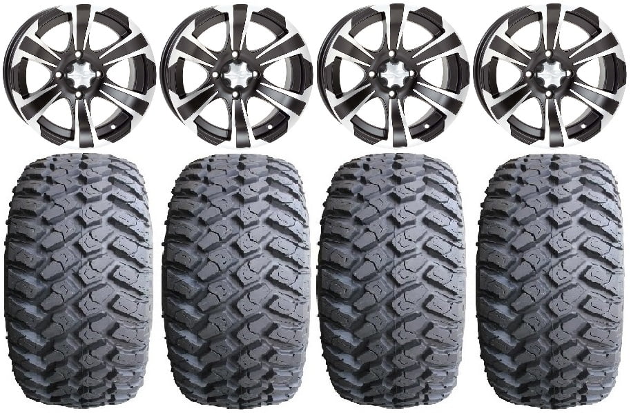 ITP SS312 Black 12" ATV Wheels 23" Hammer Tires Polaris RZR 170 Honda ...