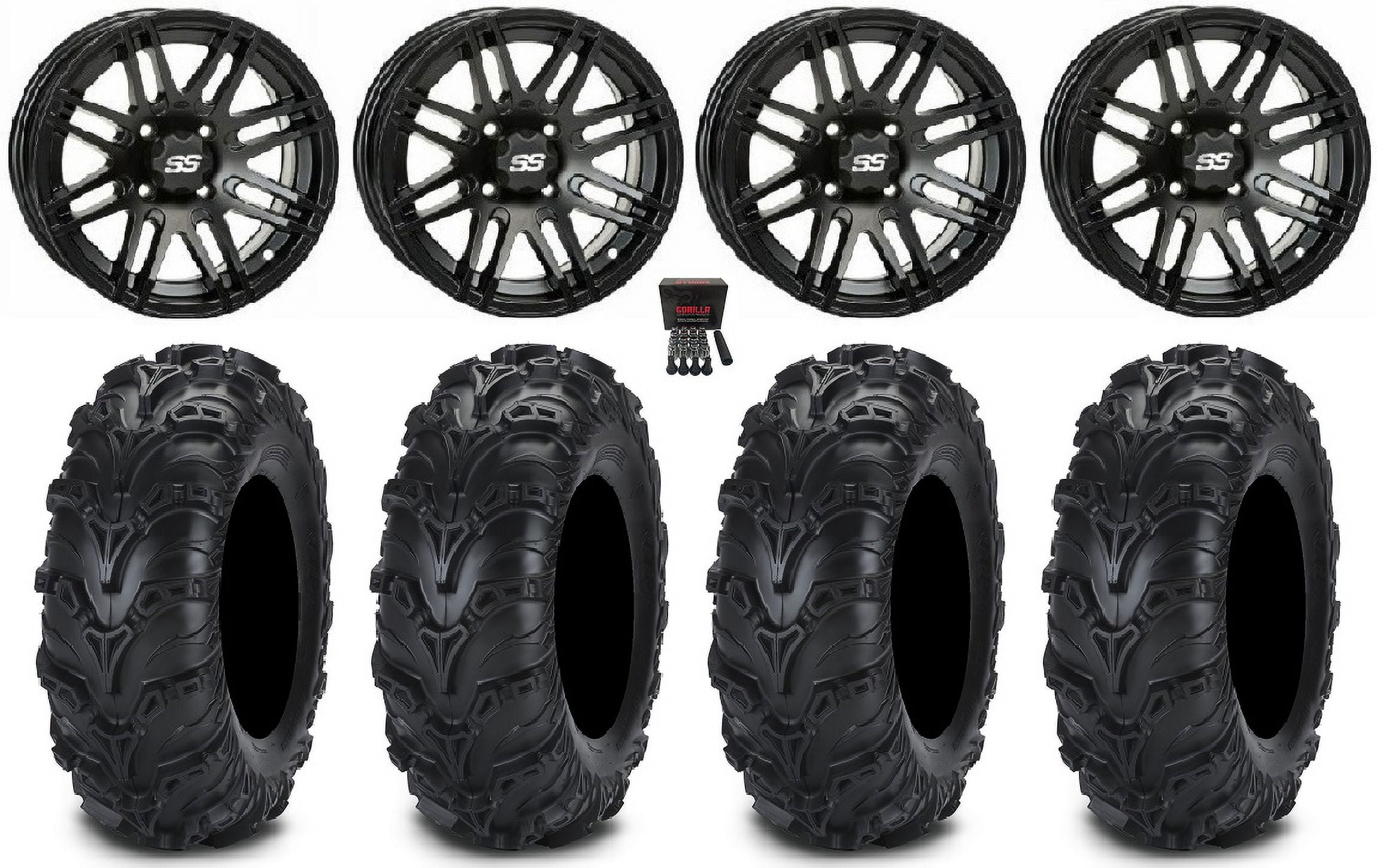 ITP SS316 12" Wheels Black Ops 26" Mud Lite II Tires Honda Foreman Rancher SRA - Walmart.com