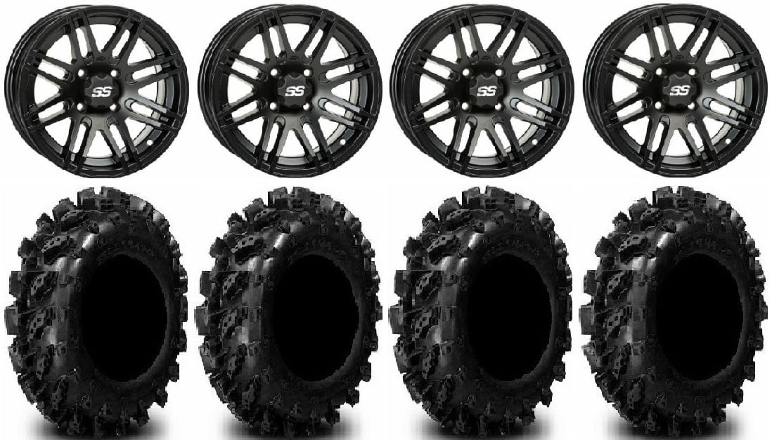 ITP SS316 14" Wheels Black Ops 29.5" Swamp Lite Tires Honda Foreman ...