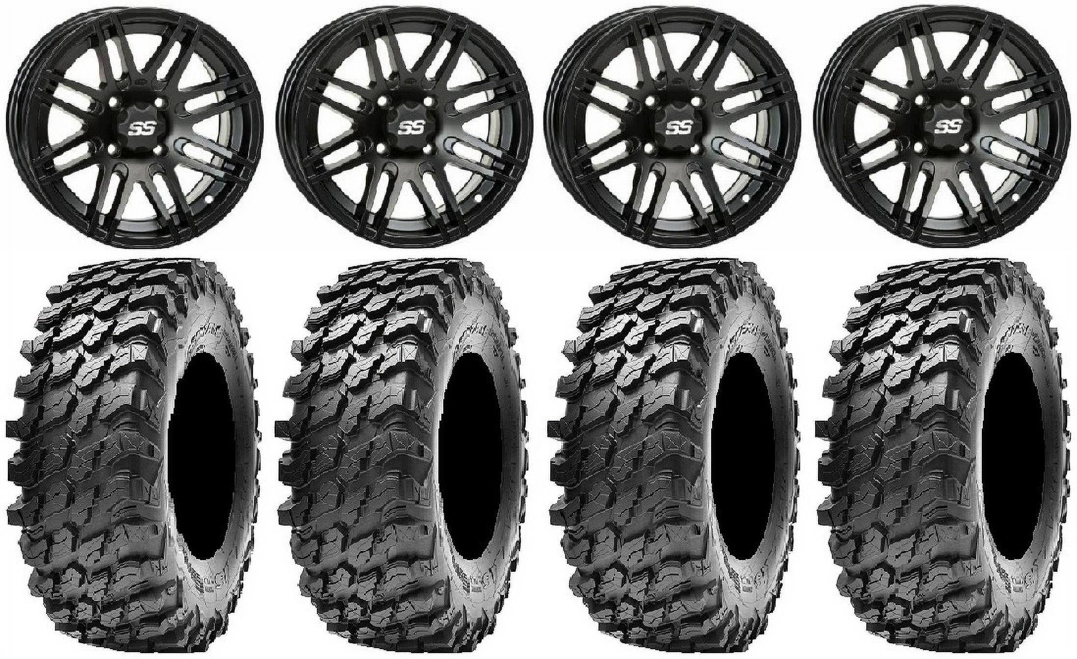 ITP SS316 14" Wheels Black Ops 30" Rampage Tires Yamaha Viking ...