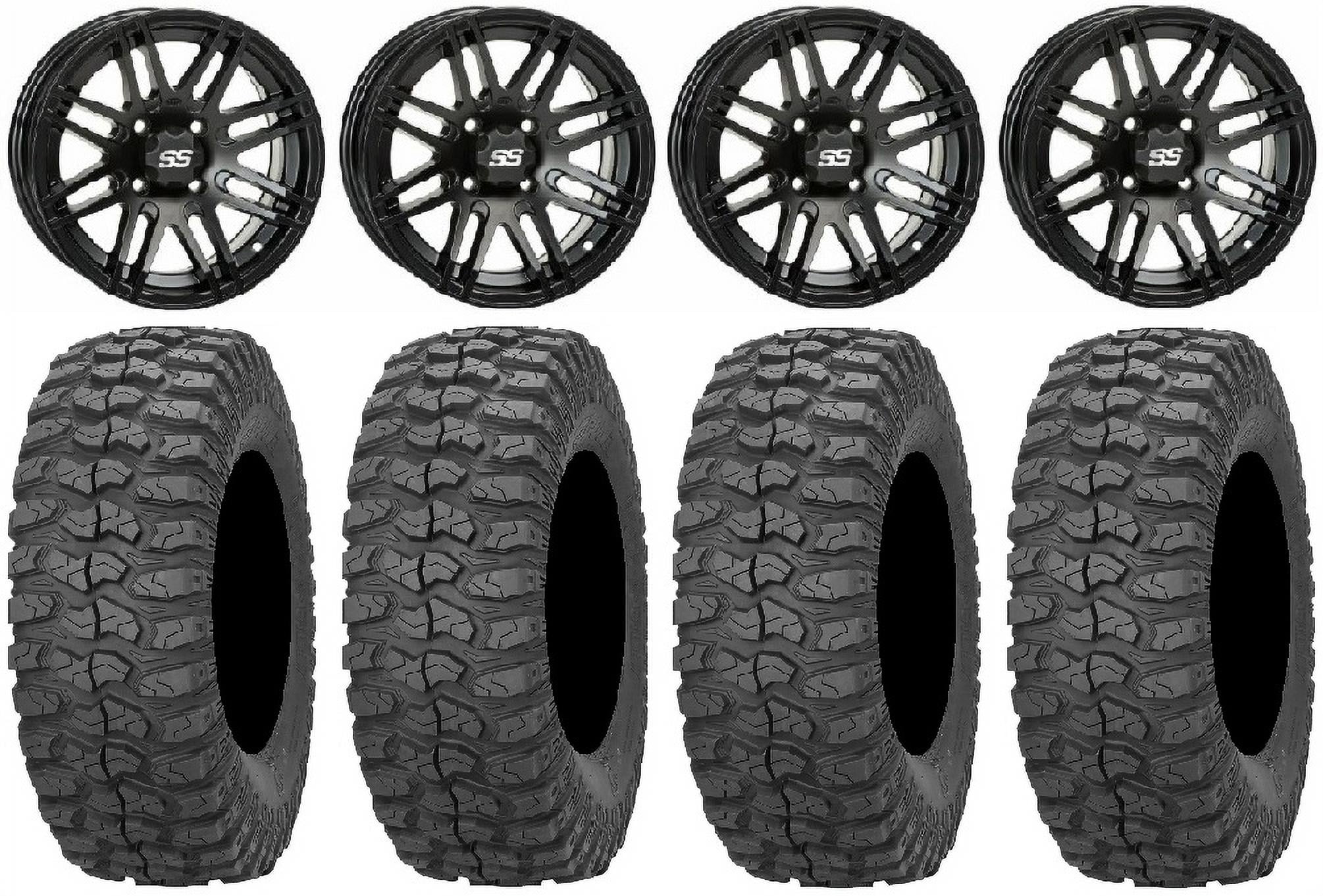 ITP SS316 14" Wheels Blk Ops 30" Rock-A-Billy Tires Yamaha Viking ...
