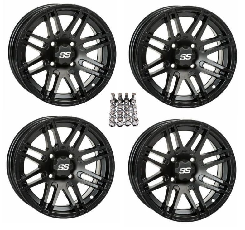 ITP SS316 ATV Wheels/Rims Matte Black 14" Sportsman 550 850 1000 ...