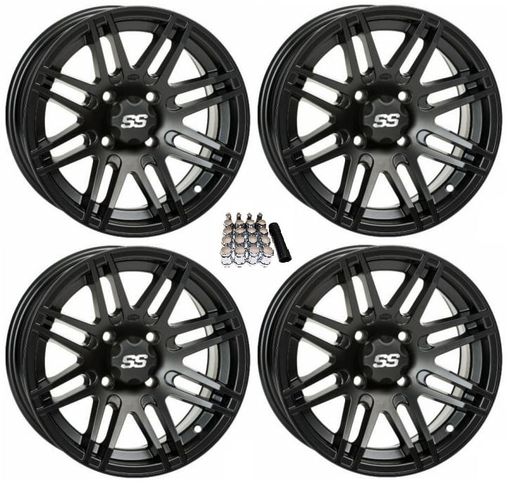 ITP SS316 UTV Wheels/Rims Matte Black 12" Can-Am Maverick X3 / Honda ...