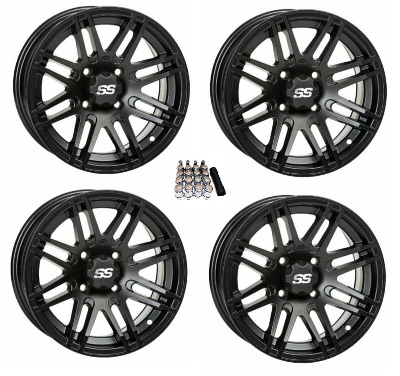 ITP SS316 UTV Wheels/Rims Matte Black 14" Yamaha Viking Wolverine ...