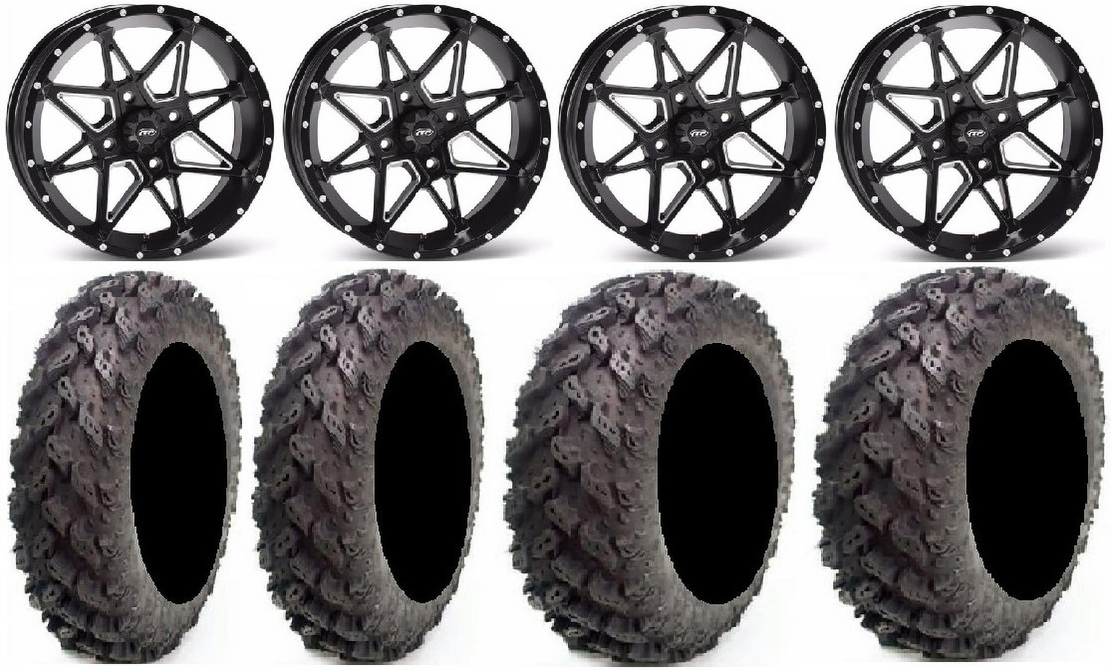 ITP Tornado 14" Wheels Black 27" Reptile Tires Honda Foreman Rancher ...