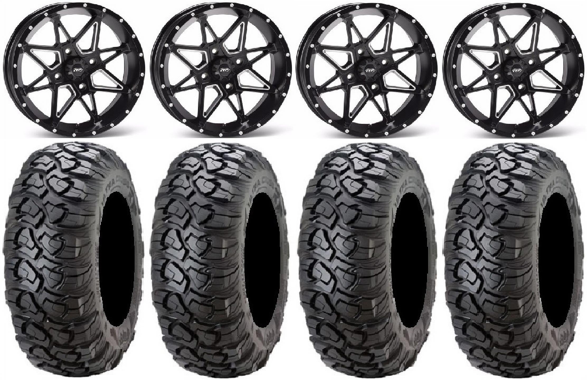 ITP Tornado 14" Wheels Black 28" Ultracross Tires Yamaha Viking ...