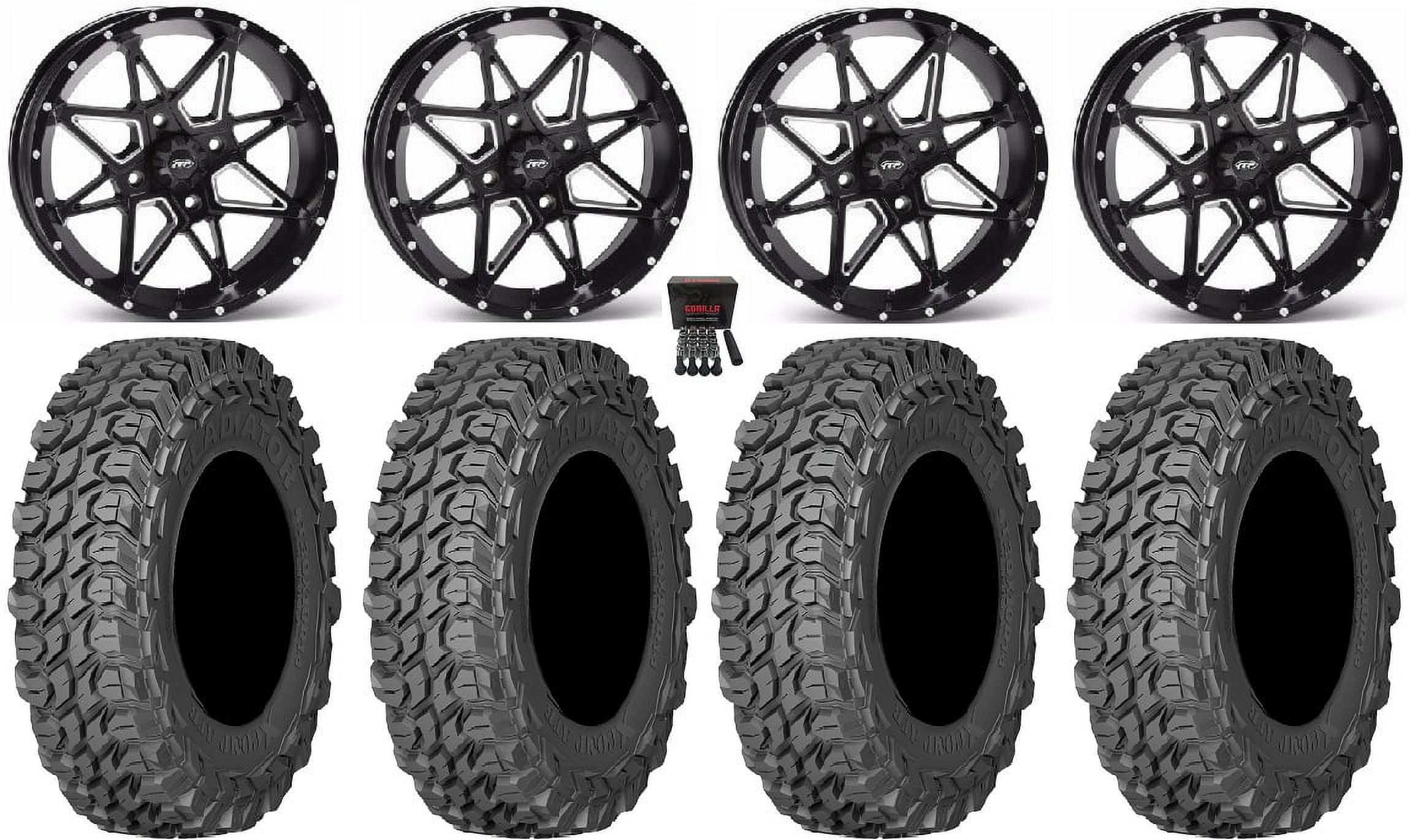 ITP Tornado 14" Wheels Black 28" X Comp ATR Tires Can-Am Maverick X3 ...