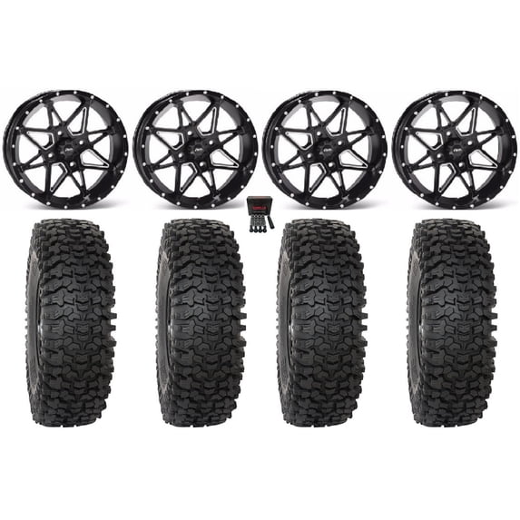 ITP Tornado 15" Wheels Black 32" RC500S Sticky Tires Can-Am Commander ...