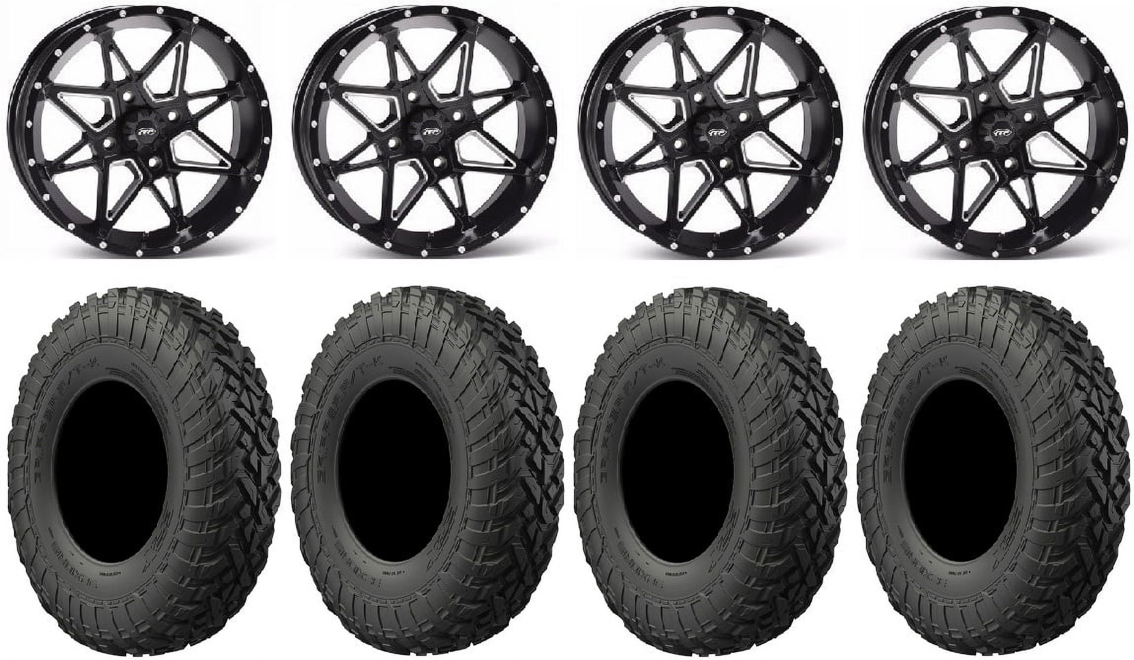 ITP Tornado 15" Wheels Black 35" Gripper T/R/K Tires Can-Am Commander ...