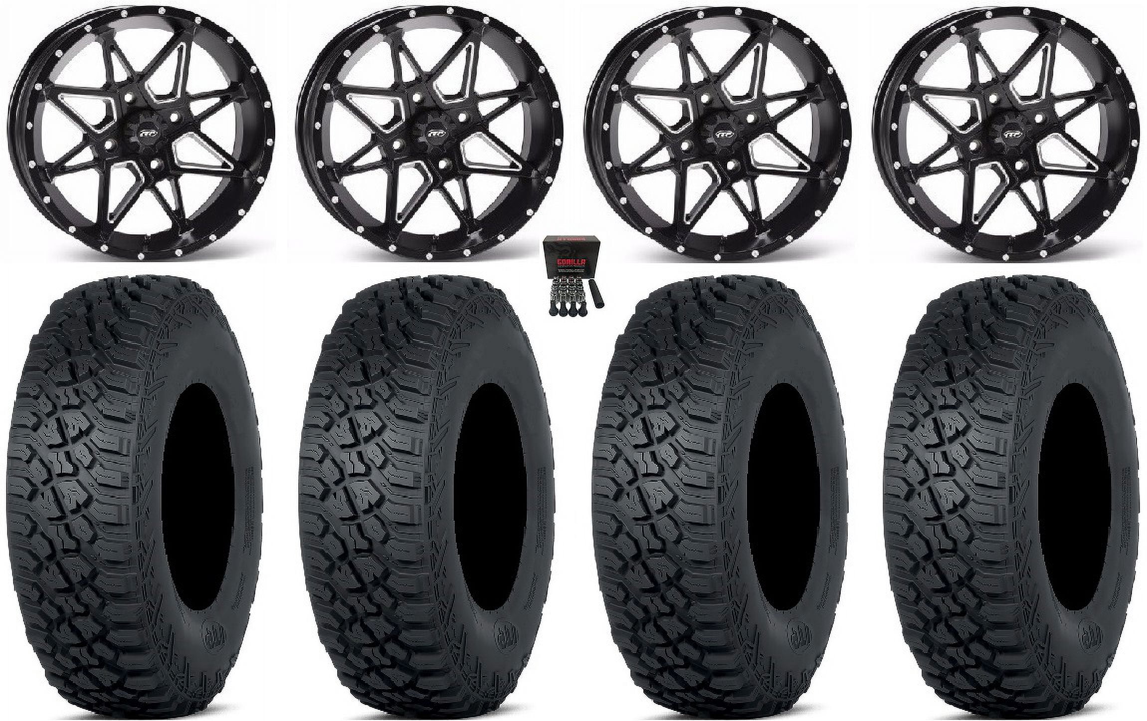 ITP Tornado 15" Wheels Black 35" Tenacity XNR Tires Can-Am Maverick X3 ...