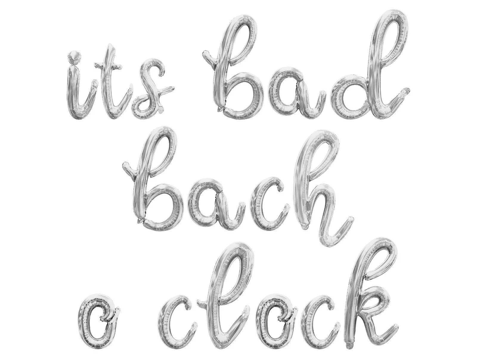 ITS BAD BACH O CLOCK Cursive Letter Balloon Banner - Bachelorette Party ...