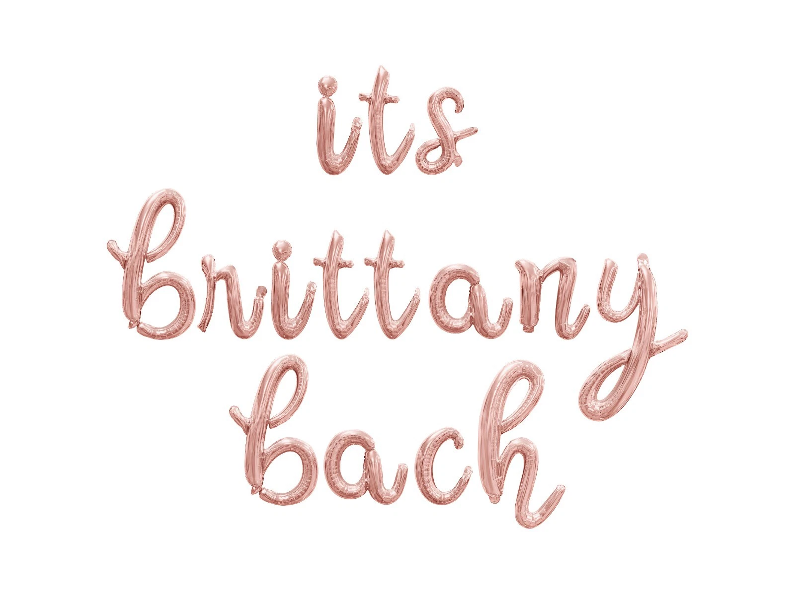 ITS BRITTANY BACH Cursive Script Letter Balloon Banner Bachelorette ...