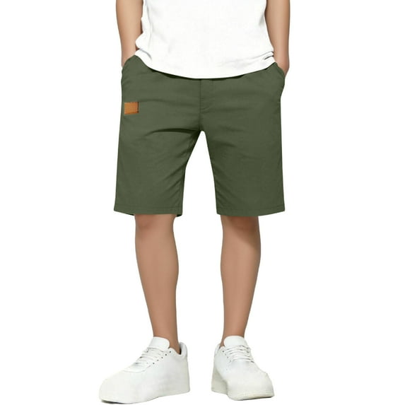 ITSAME Boys Performance Shorts, Casual with Pocket Elastic Waist Spring ...