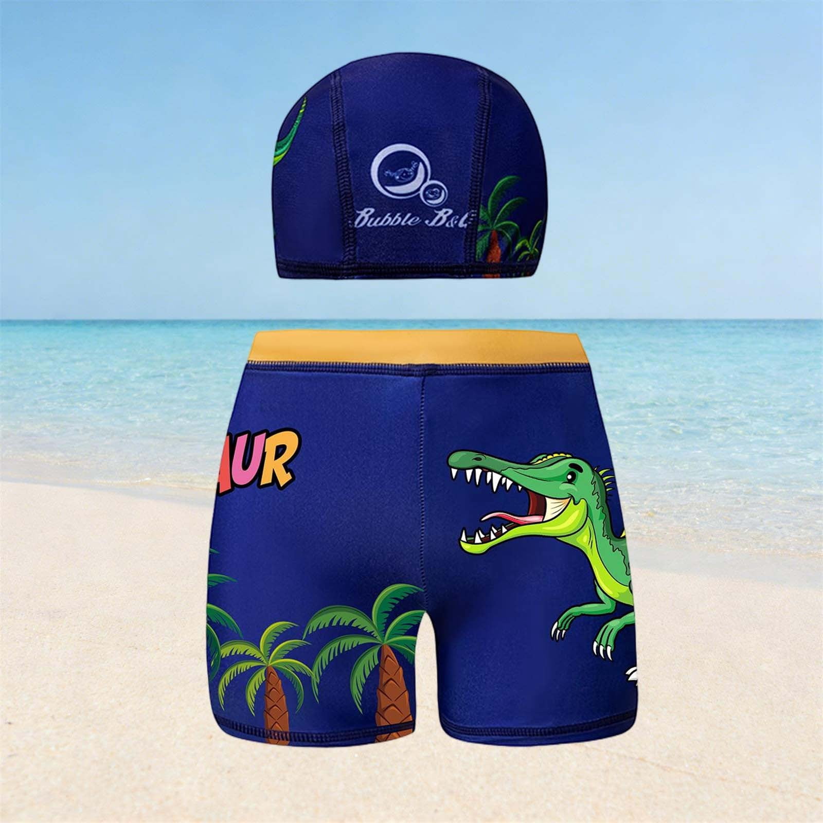 ITSAME Boys Swimwear Set, Swim Cap and Swim Bottoms Quick-Dry Summer ...