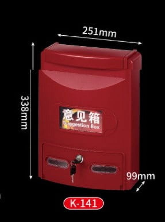 ITSELFER 1 Set of Locking Mailbox Wall Mounted Mailbox Secure Mailbox ...