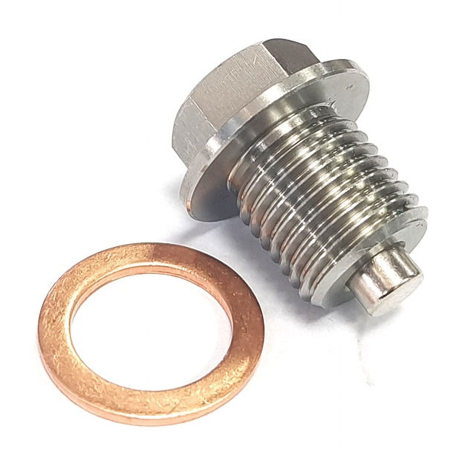 ITSELFER 1 Set magnetic Steel Oil Pan Drain Plug with Copper Gasket ...