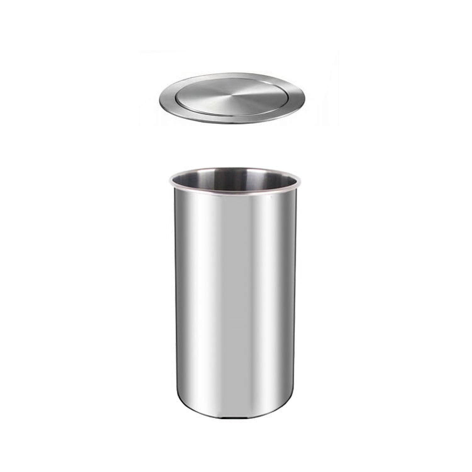 ITSELFER 1 set of Kitchen Cabinet Countertop Trash Can Stainless Steel ...