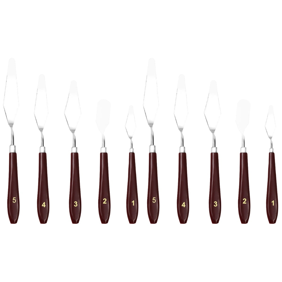 ITSELFER 10 Pcs Art Oil Painting Spatulas Stainless Steel Color Mixing ...