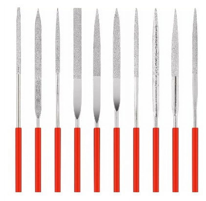 ITSELFER 10 Pcs Metal File Set Multipurpose Small File Set Miniature ...