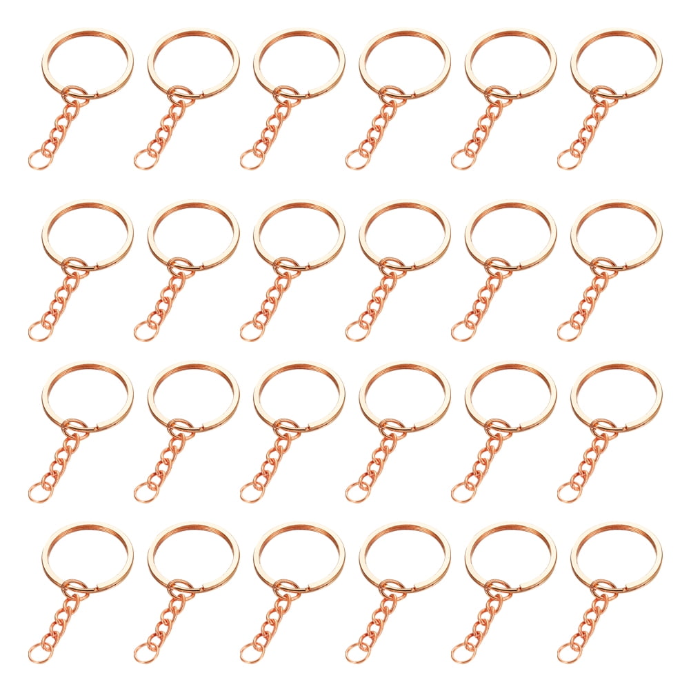 ITSELFER 100Pcs DIY Key Chain Split Key Rings Flat Circular Key Rings ...
