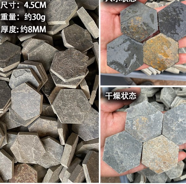 ITSELFER 10Pcs Natural Slate Rocks Rocks For Aquariums Landscaping ...