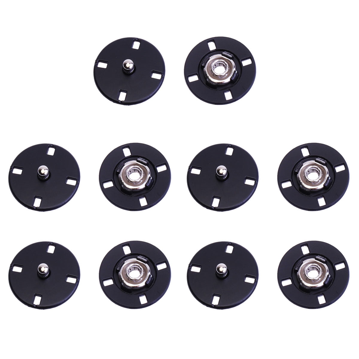 ITSELFER 10pcs Alloy Button Metal Hands Sew Buttons Coat Buckle Flat ...