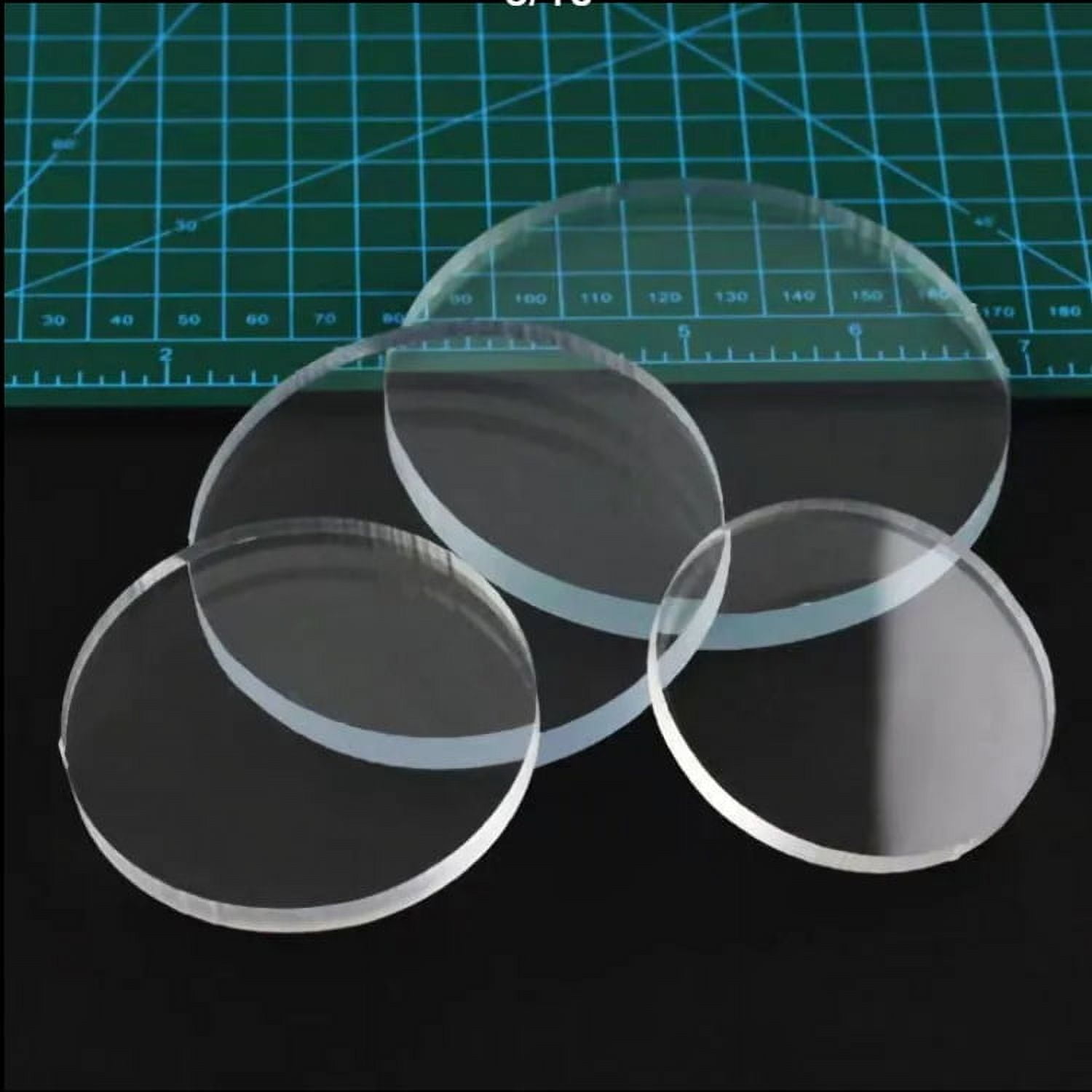HEMOTON Clear Acrylic Rounds for Crafts Transparent Plastic Sheets ...