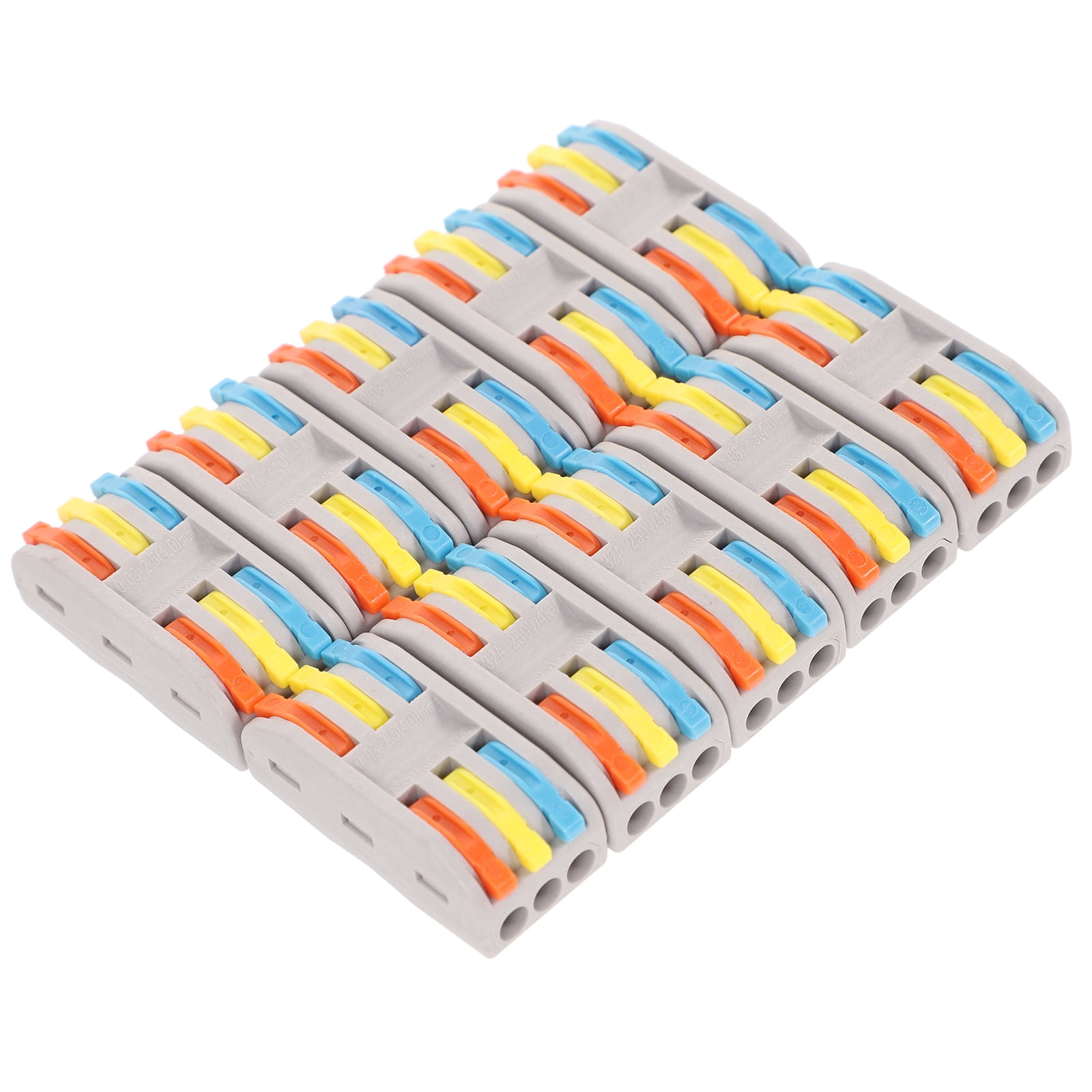 ITSELFER 10pcs Connector Block 3-in 3-out Electrical Quick Connect ...