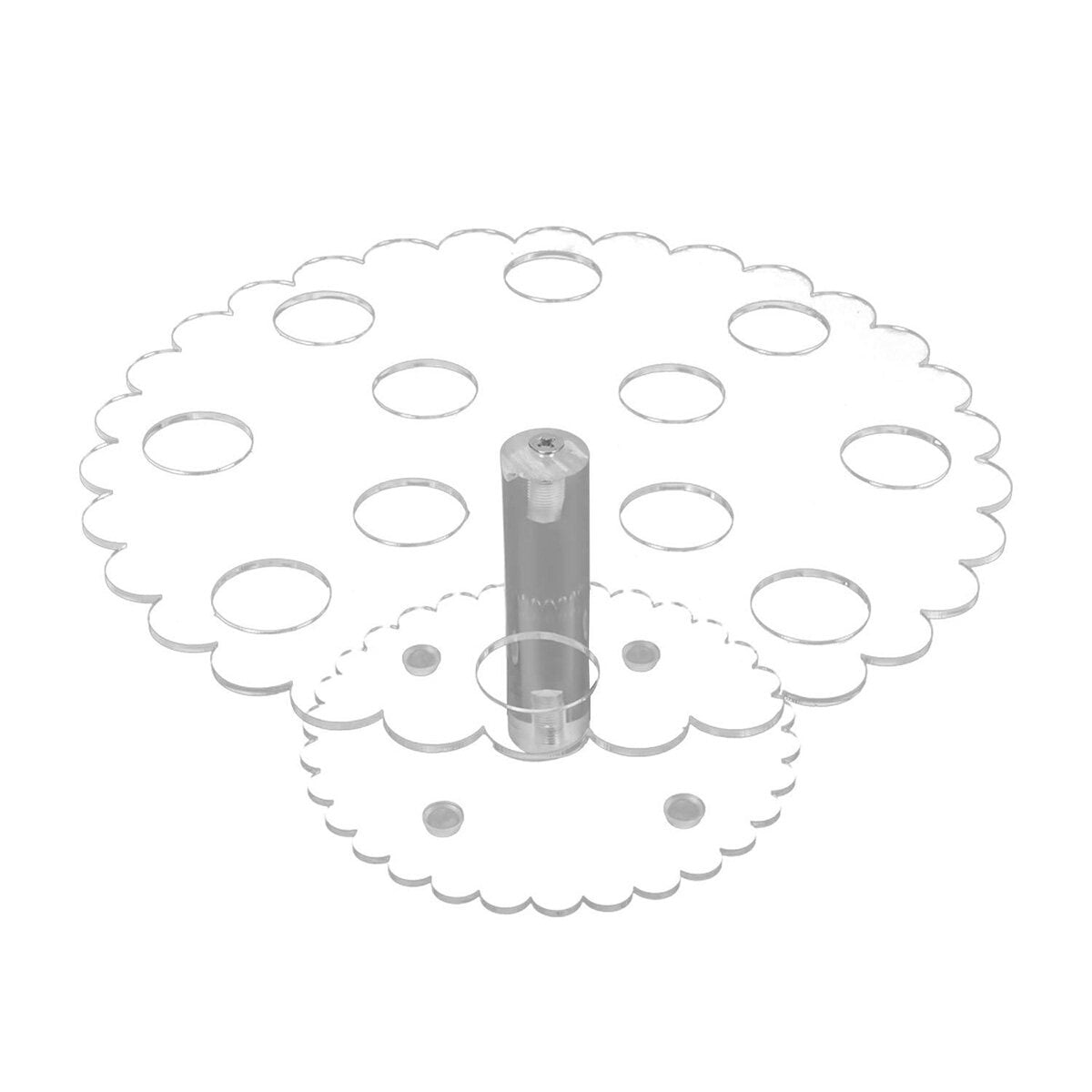 ITSELFER 12 Holes Acrylic Ice Cream Holder Flower Shape Design Cone ...