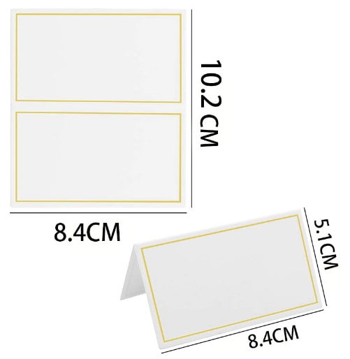 ITSELFER 120pcs Place Cards Blank Seating Name Cards Table Tent Cards ...