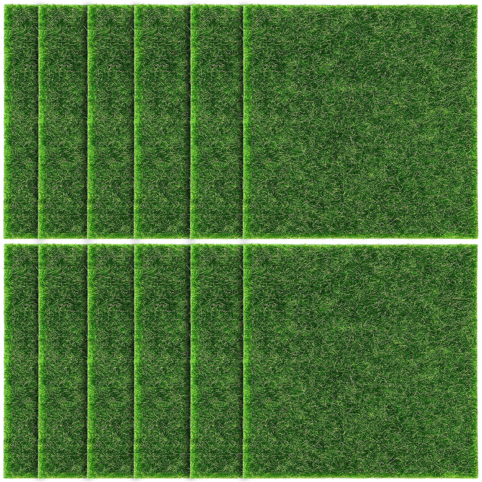 ITSELFER 12Pcs Artificial Moss Fake Moss Grass Sheets Garden Artificial ...