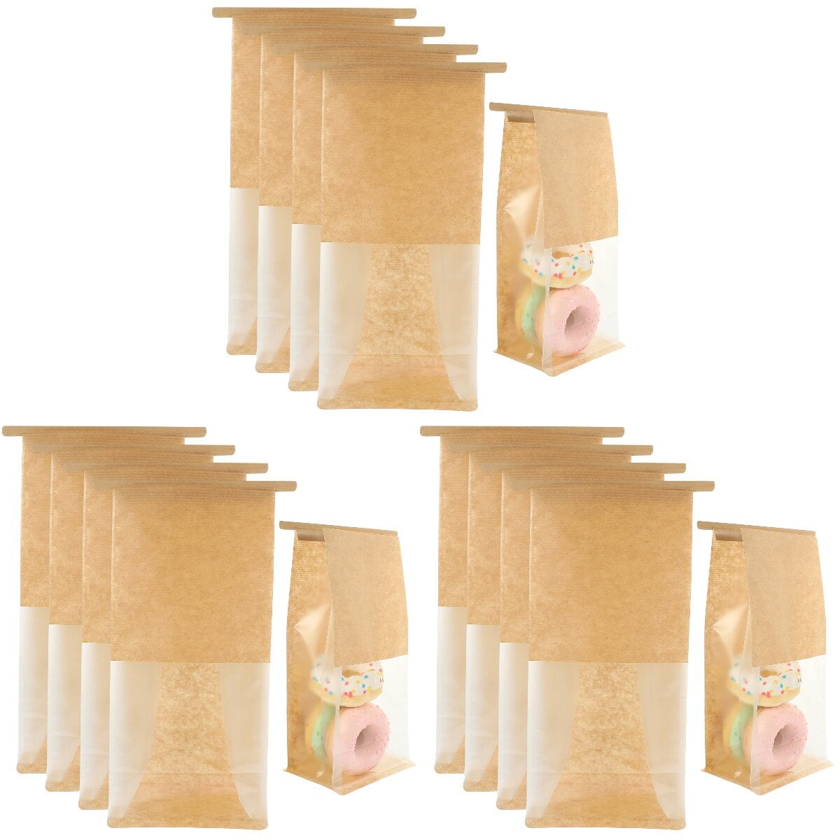 ITSELFER 150 Pcs Kraft Paper Bread Bags Bread Wrapping Bags Bread Bags ...