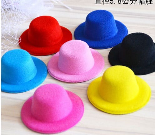 ITSELFER 15pcs Unique DIY Mini Top Hat for Crafts for Snowman Doll ...