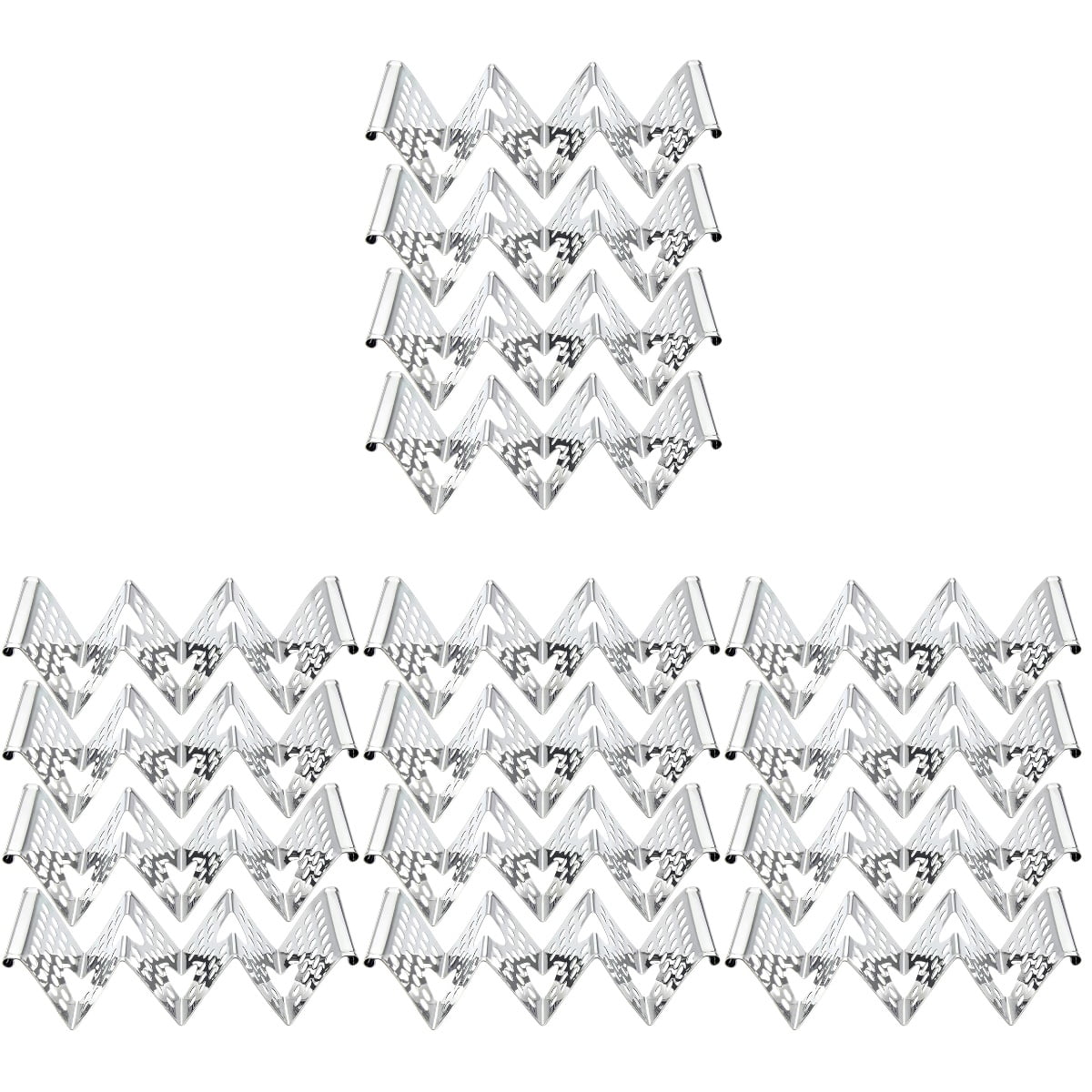 ITSELFER 16 pcs W Shape Stainless Steel Mexico Tacos Stands Taco Shell ...