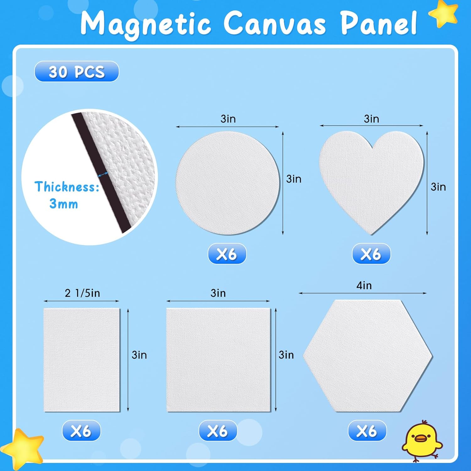 ITSELFER 16pcs Sublimation Magnetic Blanks Shaped Sublimation ...