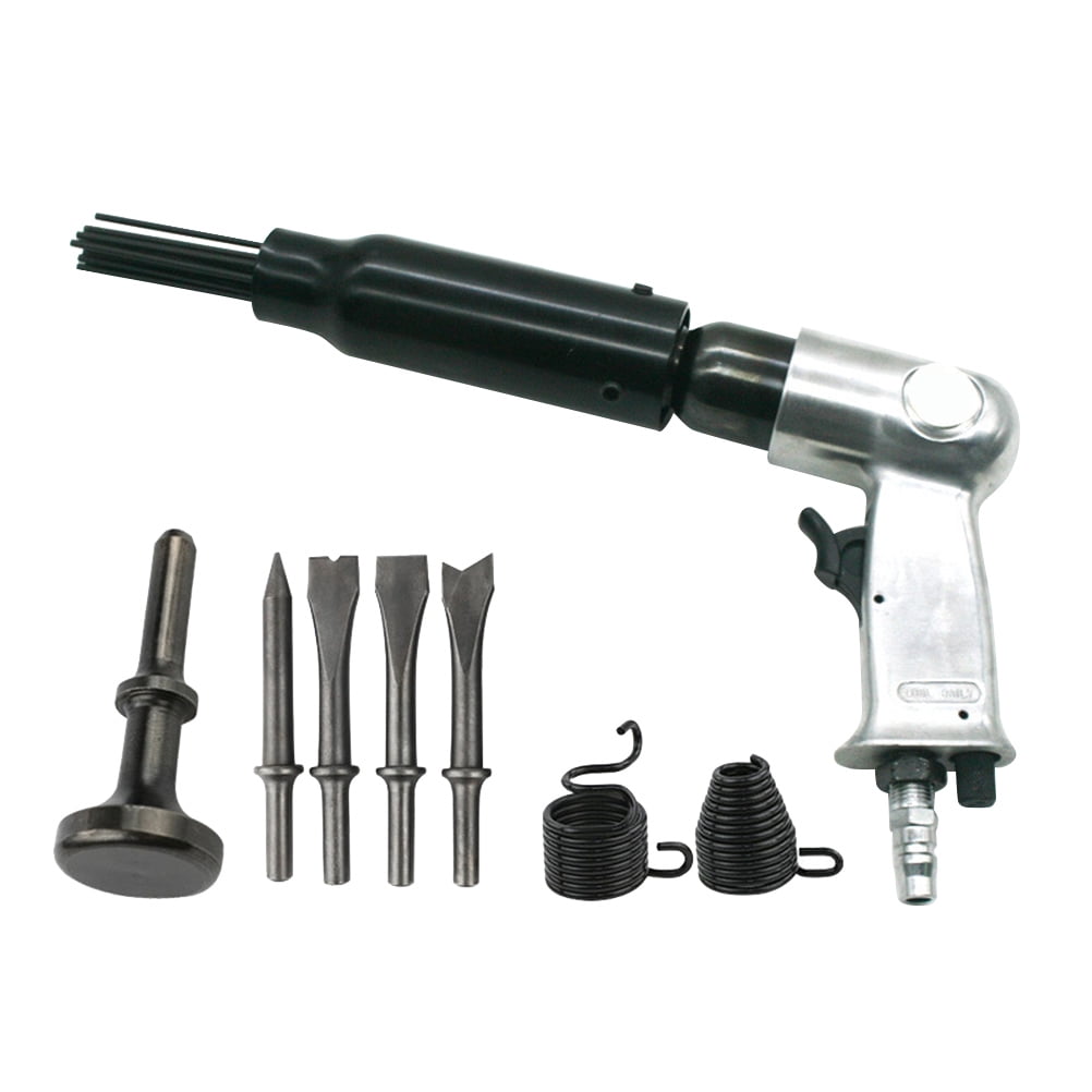 ITSELFER 19 Needle Air Hammer Chisel Pneumatic Chipping Hammer Rust Removal Tool (Black Silver ...