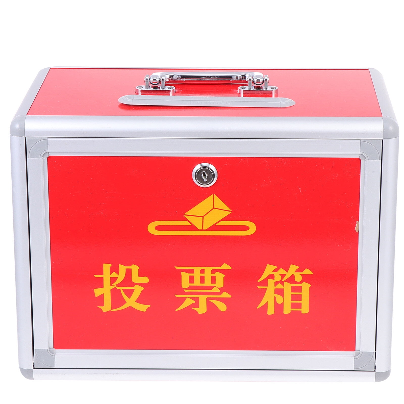 ITSELFER 1Pc Portable Ballot Box Aluminium Alloy Edges Voting Box with ...