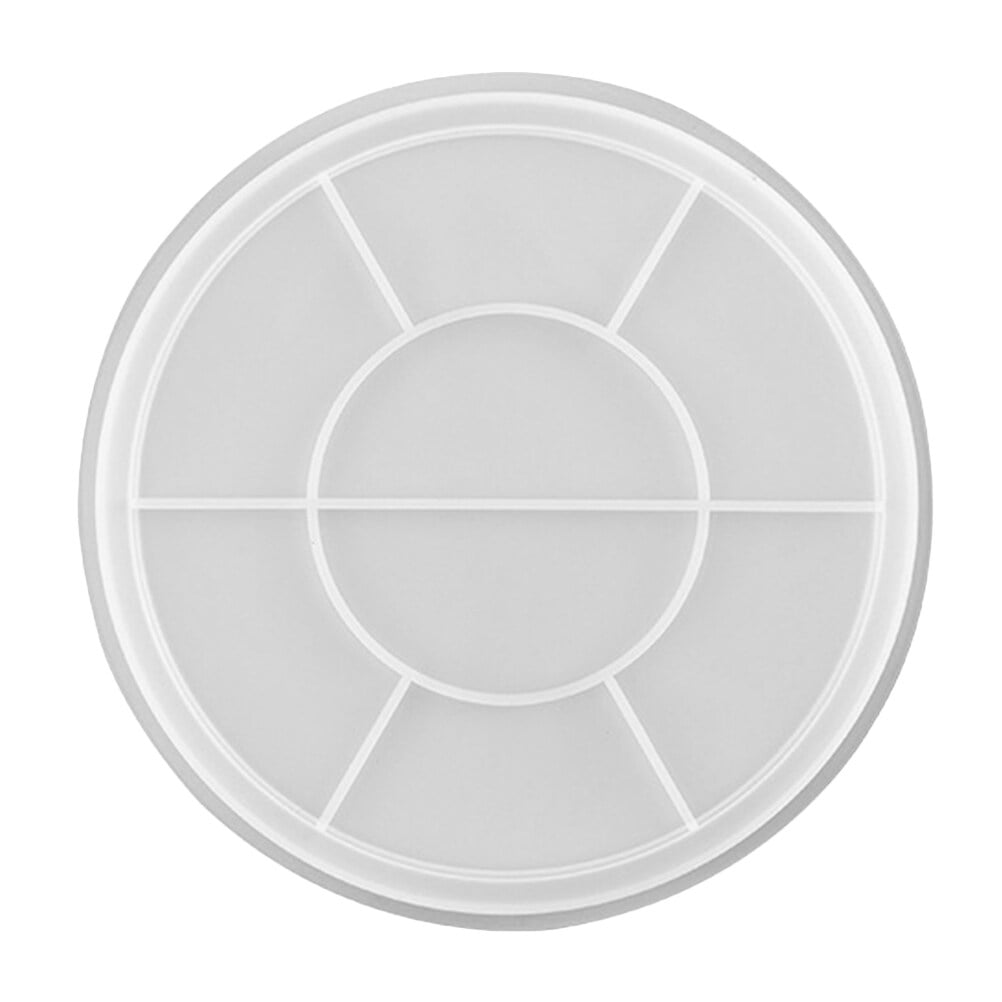 ITSELFER 1Pc Round Tray Mold Crystal Epoxy Mould Storage Tray Casting ...