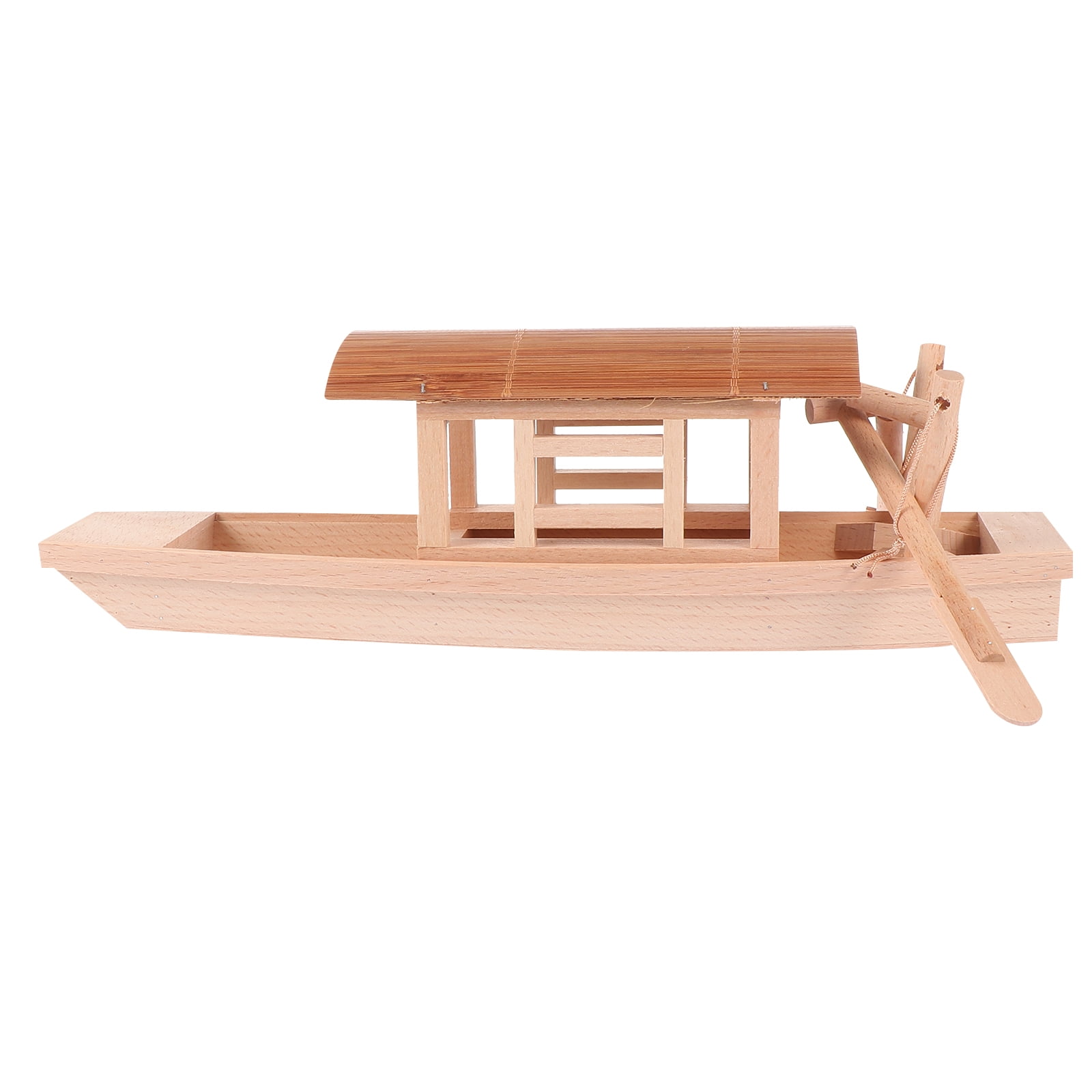 ITSELFER 1Pc Wooden Mini Boat Model Small Wooden Fishing Boat Small ...
