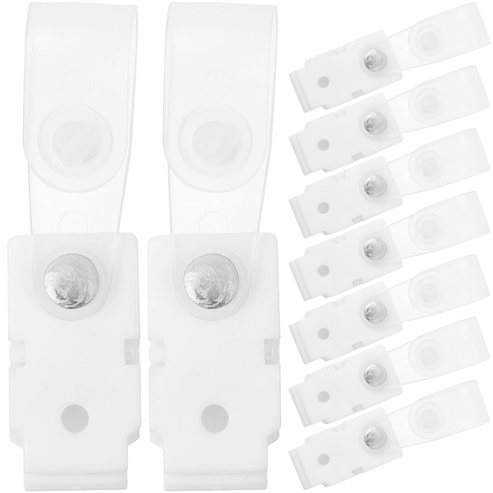 ITSELFER 20 pcs Plastic Badge Clips Name Badge Clips ID Card Clips ID ...