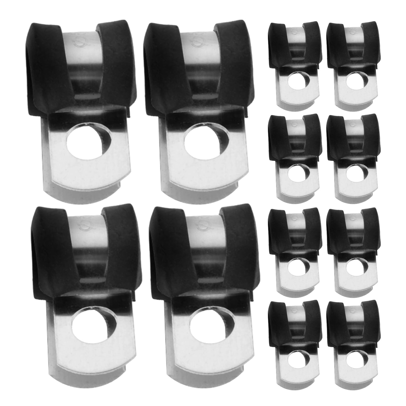 ITSELFER 20pcs Cable Clamps Wire Clamps Stainless Steel Rubber Cushion ...
