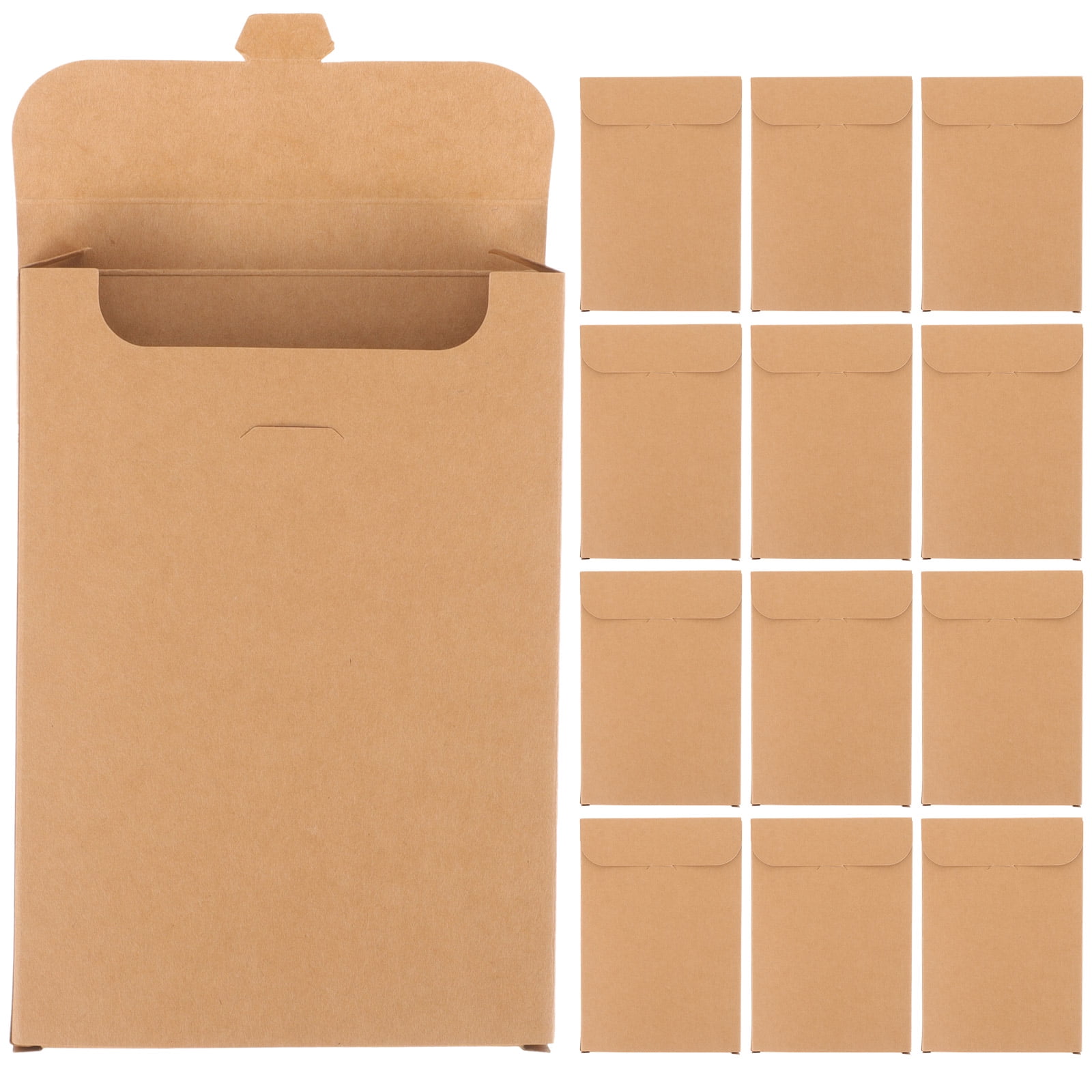 ITSELFER 20pcs Kraft Paper Box Postcard Packaging Box Photo Pictures ...