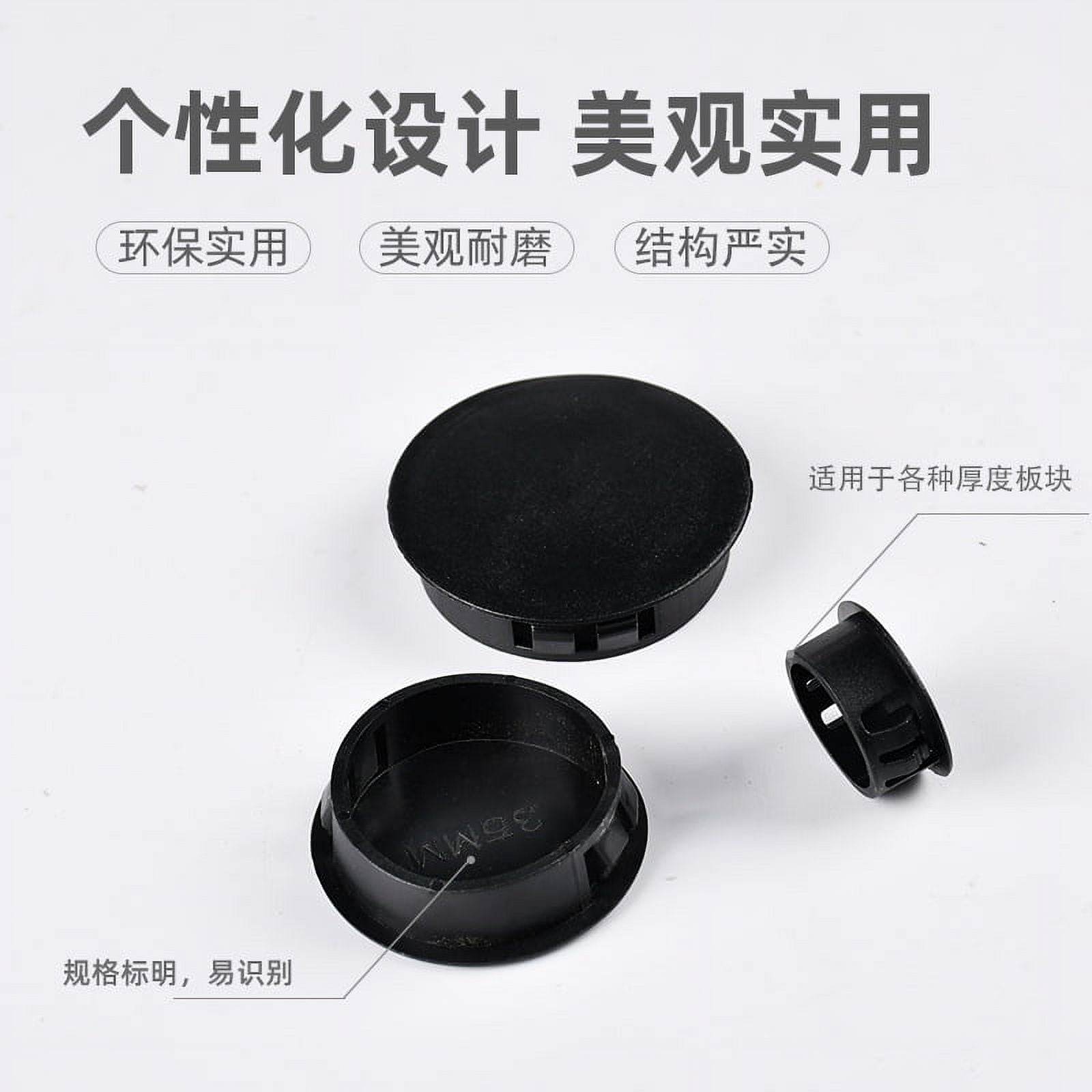 Nylon Hole Plug Cover with Black Finish for Home Use 20pcs Various ...