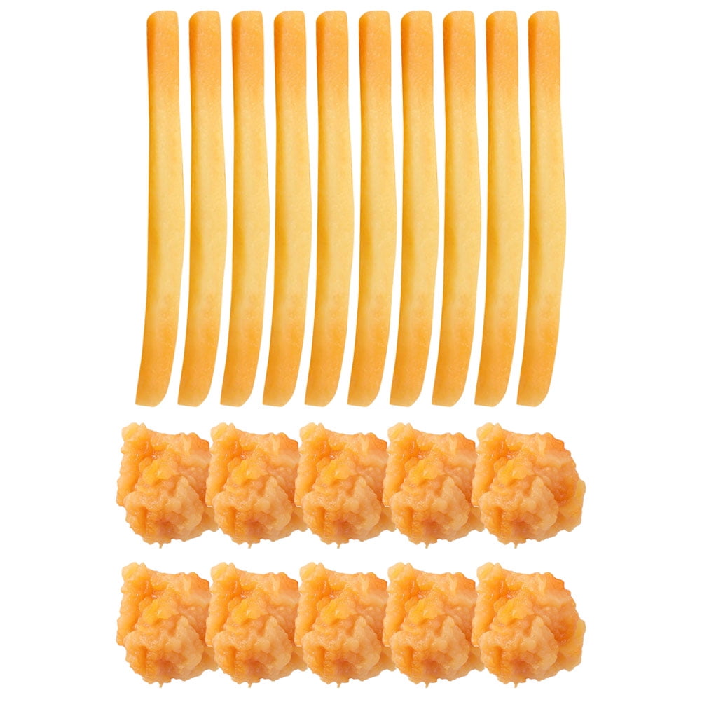 ITSELFER 20pcs Realistic Fake French Fries Lifelike Simulation Chicken ...