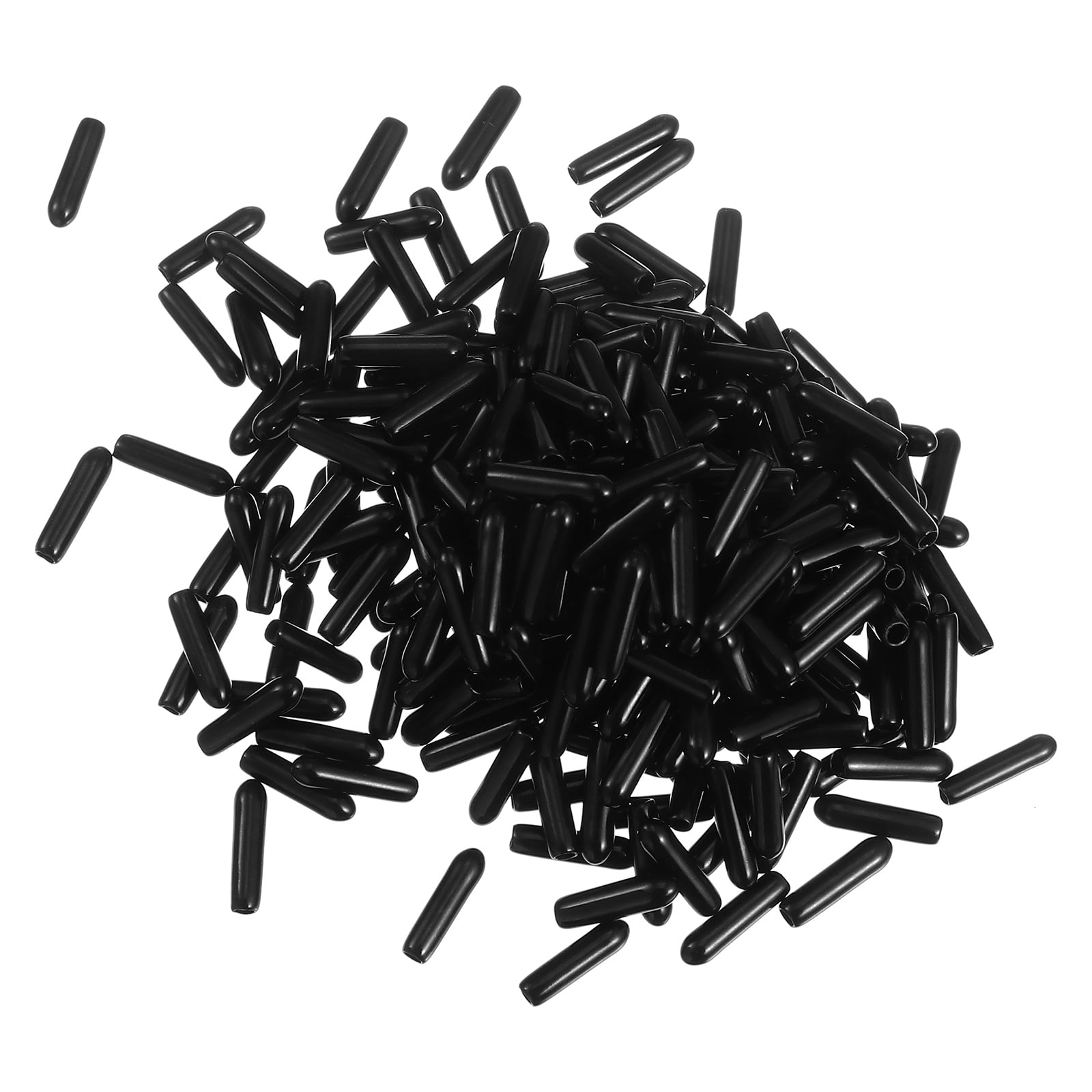 ITSELFER 250 Pcs Black Pipe Post Bolt Screw Rubber Thread Protector ...