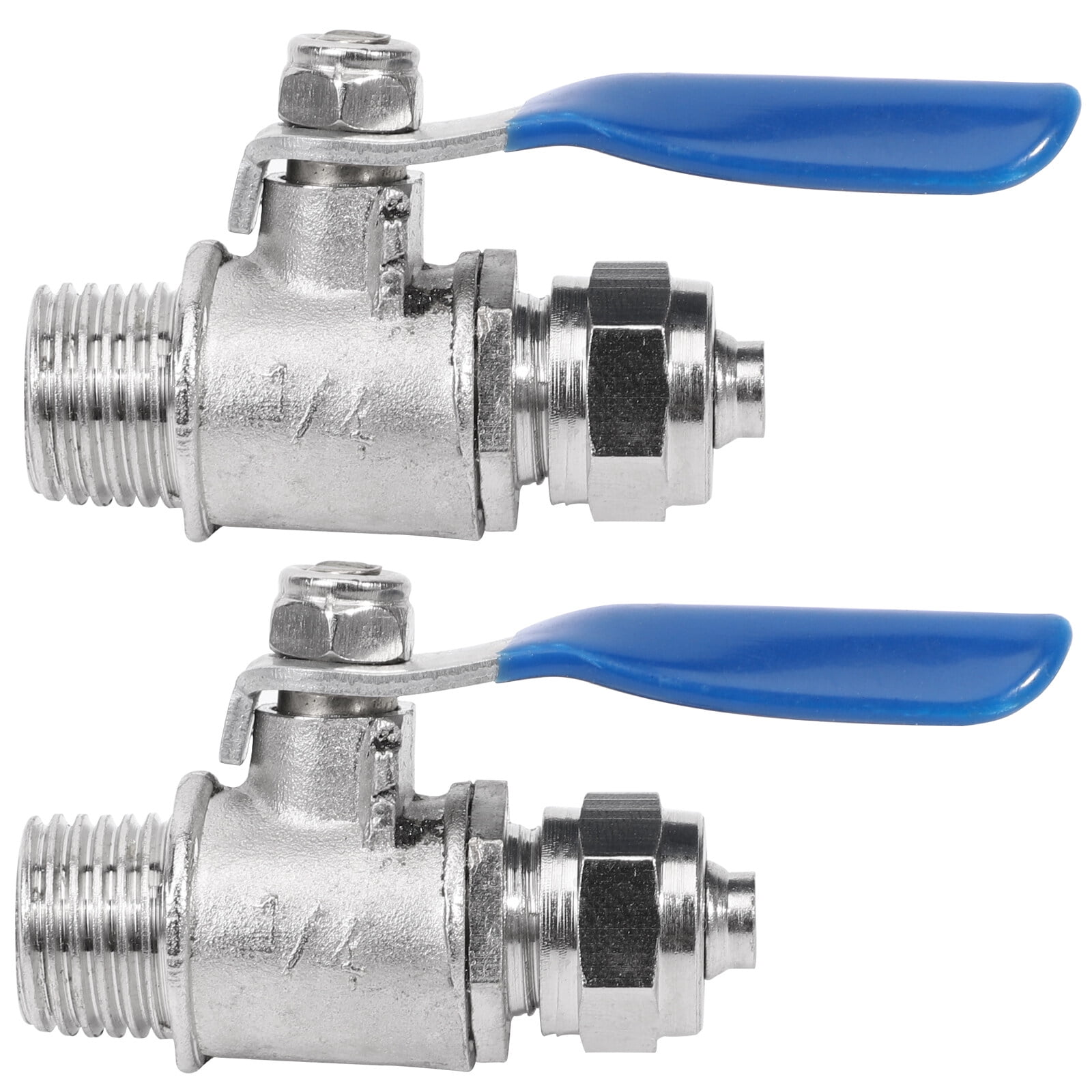 ITSELFER 2pcs Ball Valves Copper Fittings 1/4inch Male Thread to 8mm ...