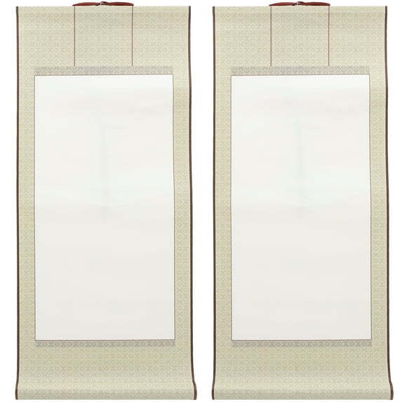 ITSELFER 2pcs Blank Hanging Scroll Painting Scroll Chinese Rice Paper ...